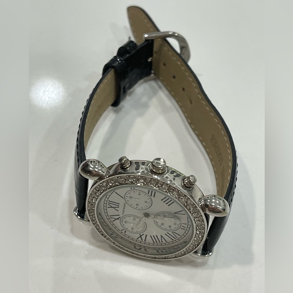 VERNIER BY 7 WEST | Jewelry | Vernier By 7 West Black Leather Crystal ...